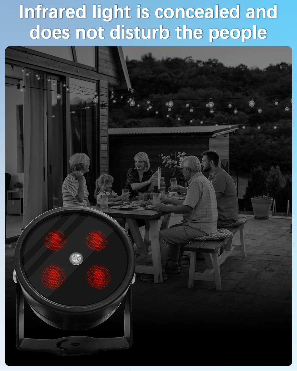 850nm 4-LED IR Illuminators,Ir Lights for Security Cameras – OOSSXX