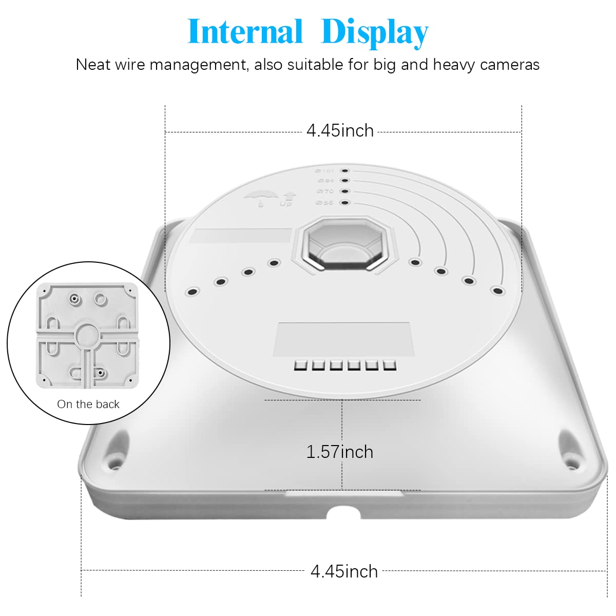 {Universal Junction Box} Security Camera Junction Box Hide Cable, Wall ...