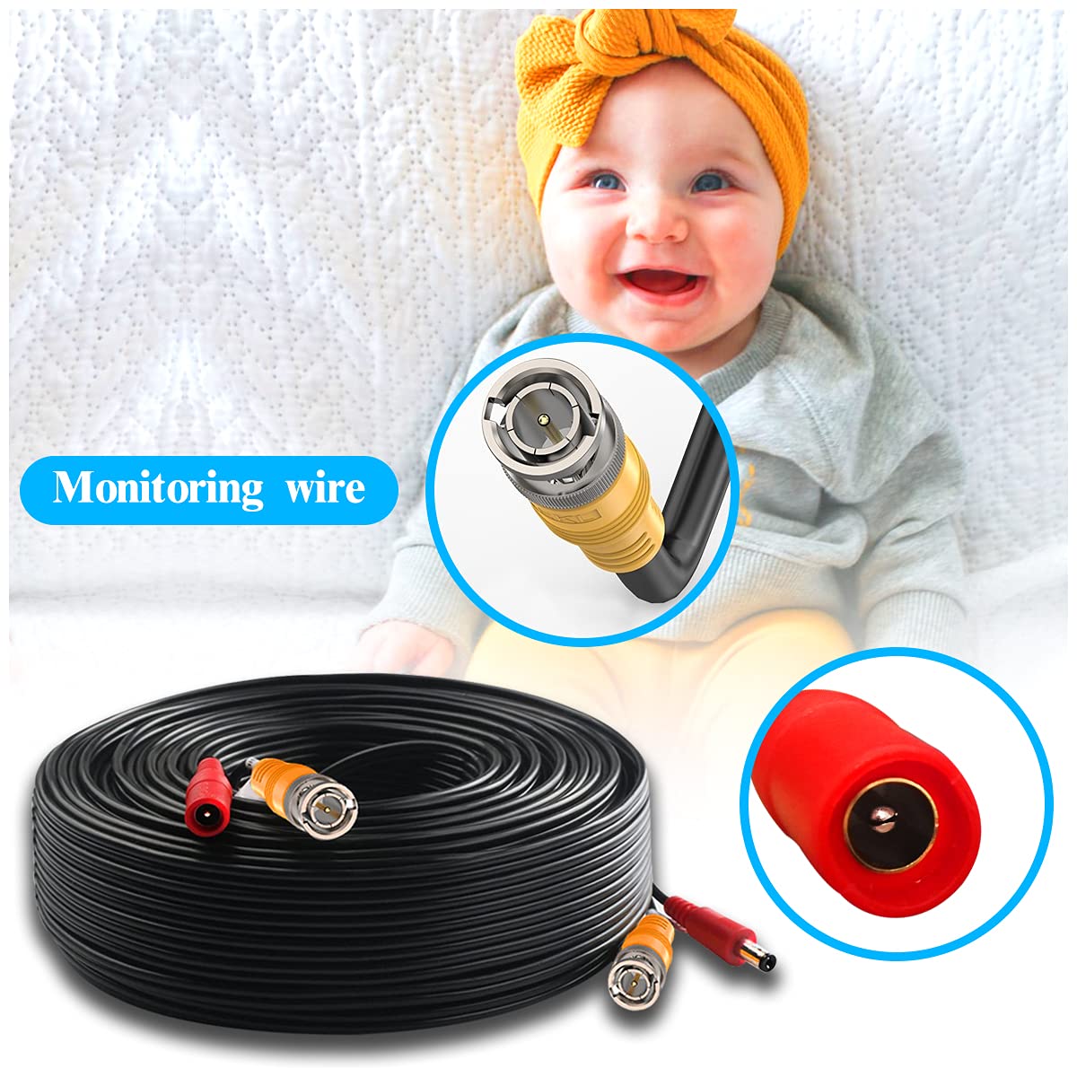 65 feet BNC Pre-Made All-in-One Camera Video BNC Extension Cable – OOSSXX